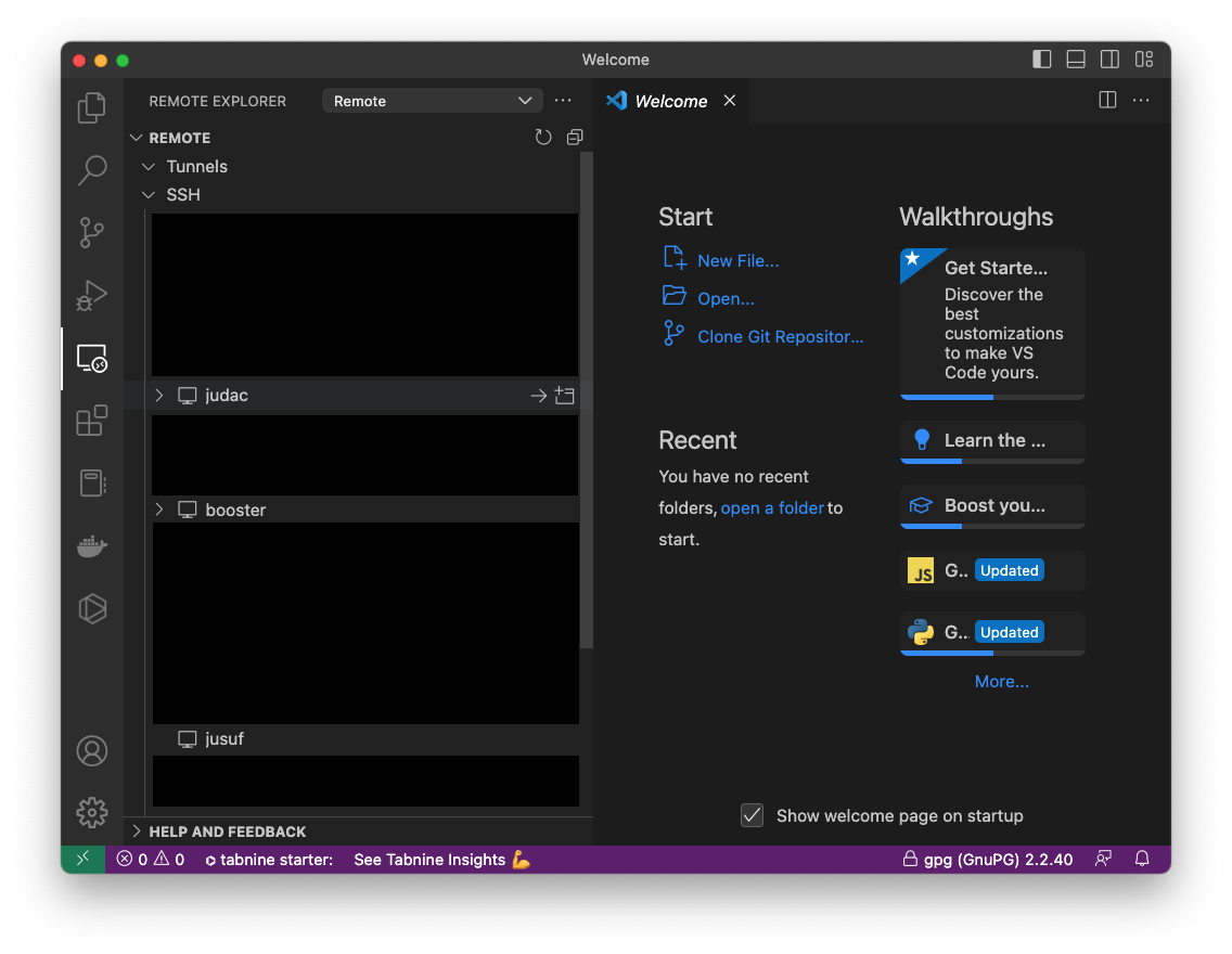 Accessing the machines, intro